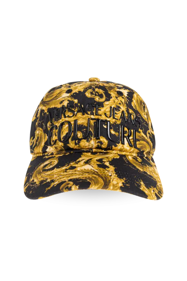 Versace Printed Baseball Cap - Yellow
