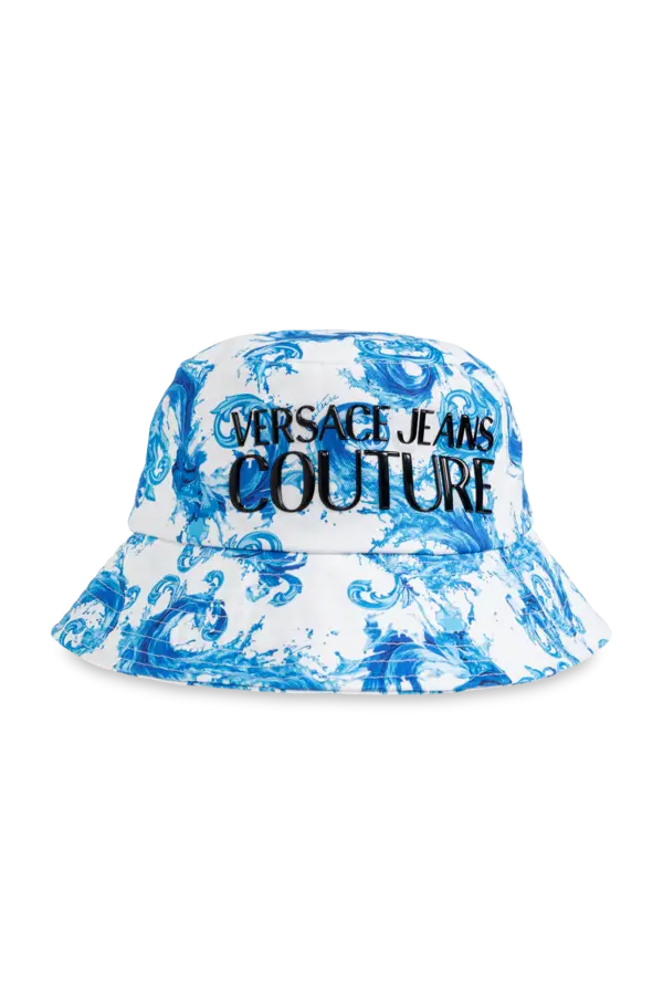 Versace Barocco Pattern Bucket Hat - Blue