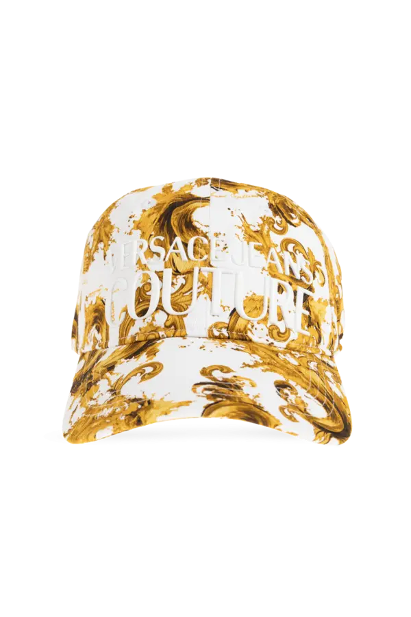 Versace Printed Baseball Cap - Yellow