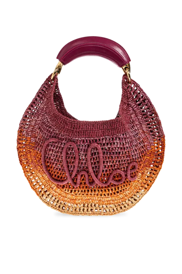 Chloé Hobo Bag Raffia Woven Design - Multicolour