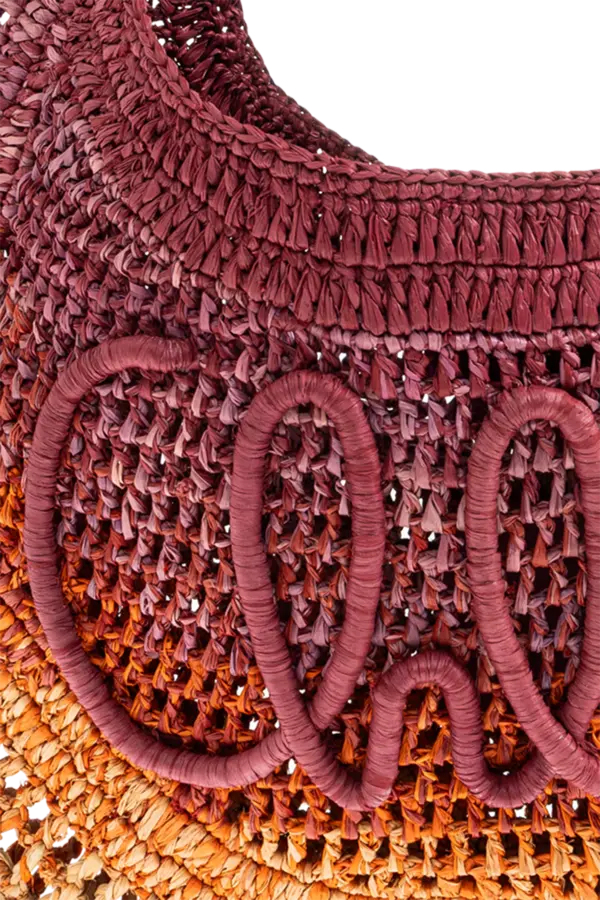 Chloé Hobo Bag Raffia Woven Design - Multicolour