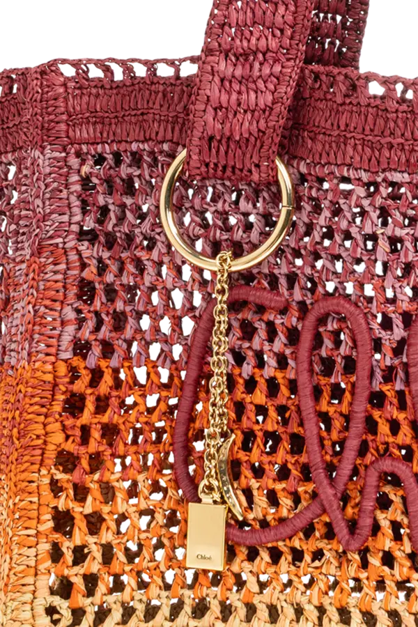 Chloé Summer Raffia Shopper Bag - Multicolour
