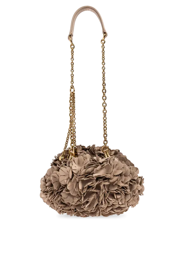 Chloé Plissé Shoulder Bag - Beige