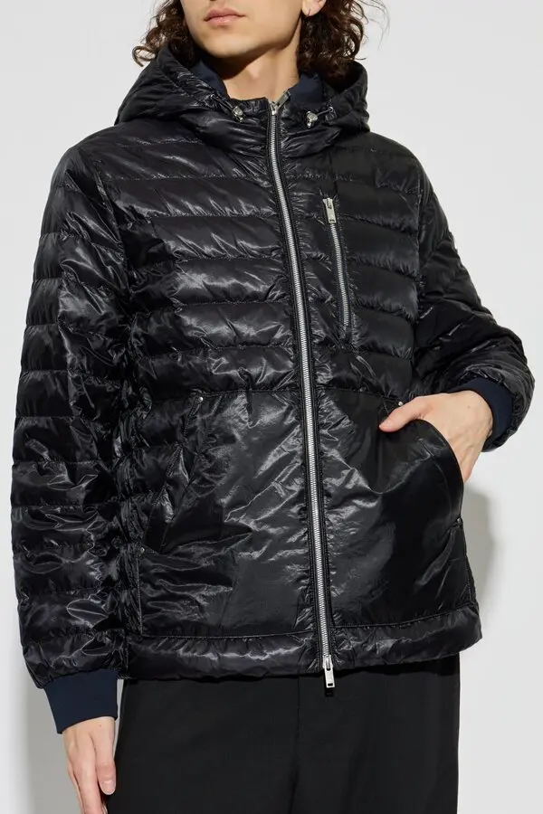 Moose Knuckles Quilted Down Jacket With Hood - Black
