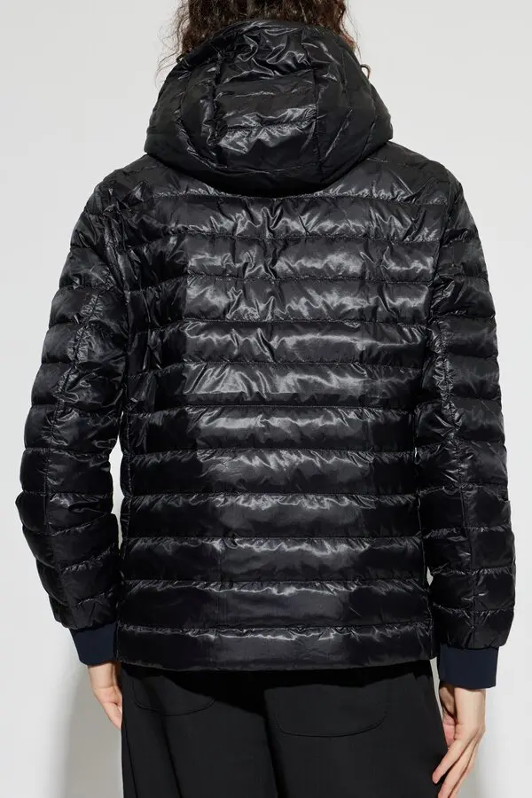 Moose Knuckles Quilted Down Jacket With Hood - Black