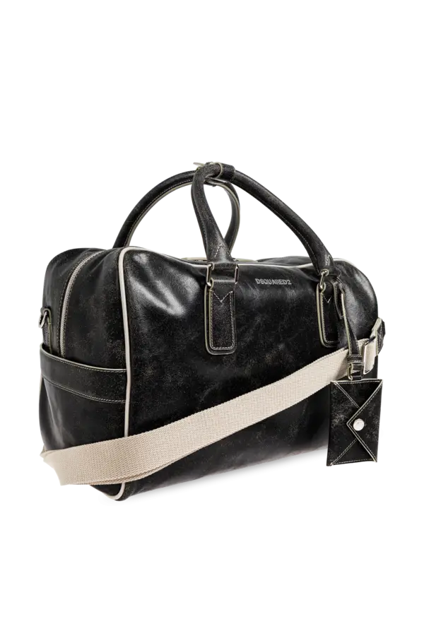 Dsquared2 Calfskin Leather Duffle Bag
