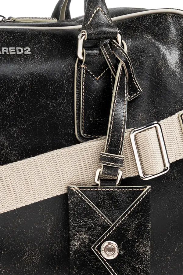 Dsquared2 Calfskin Leather Duffle Bag