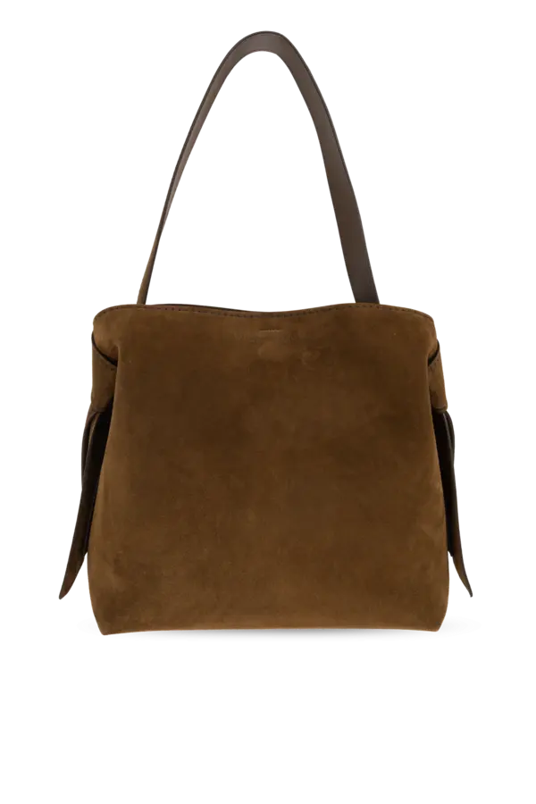Acne Studios Suede Shoulder Bag With Logo