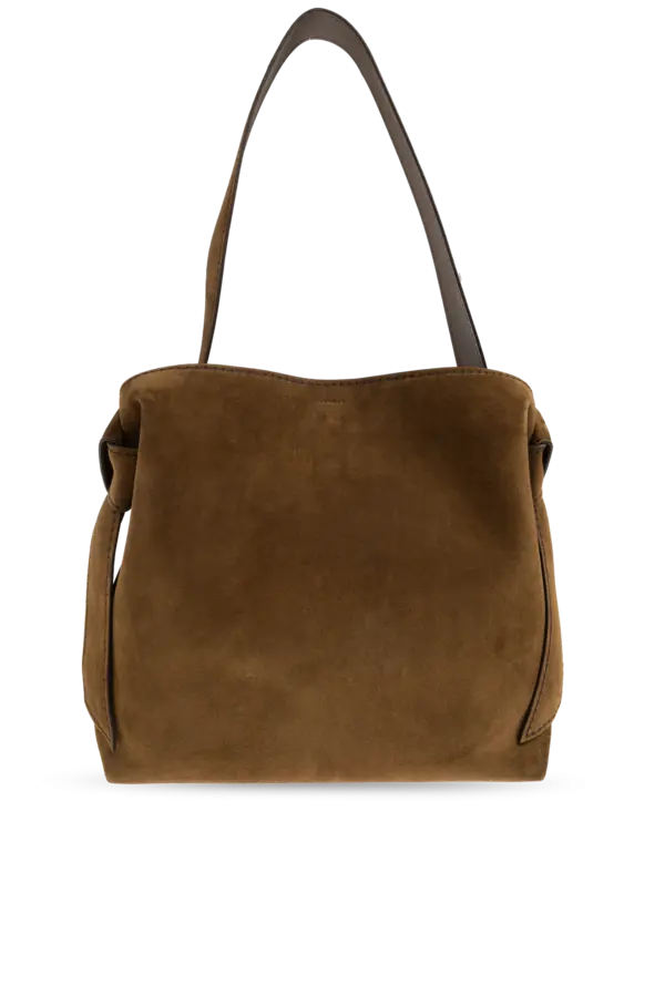 Acne Studios Suede Shoulder Bag With Logo