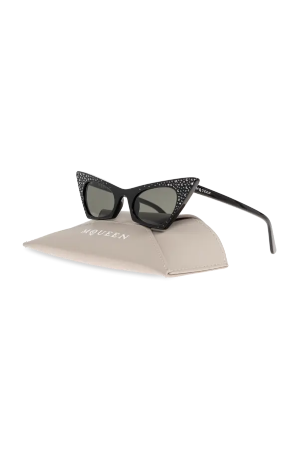 Alexander McQueen Spike Embellished Sunglasses - Black
