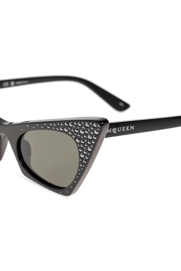 Alexander McQueen Spike Embellished Sunglasses - Black