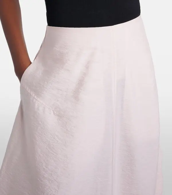 TOTEME Silk-blend Maxi Skirt - Pink