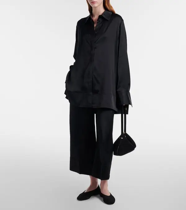 TOTEME Satin Shirt - Black