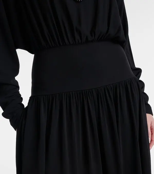 TOTEME Gathered Midi Dress - Black