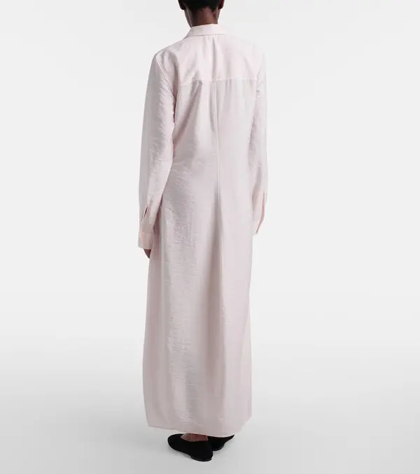TOTEME Silk-blend Shirt Dress - Pink