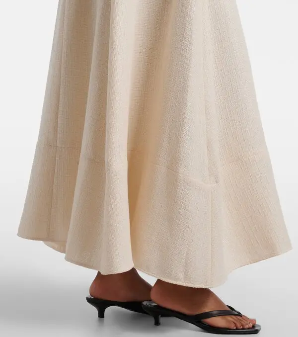 TOTEME Cotton Tweed Maxi Dress - Beige