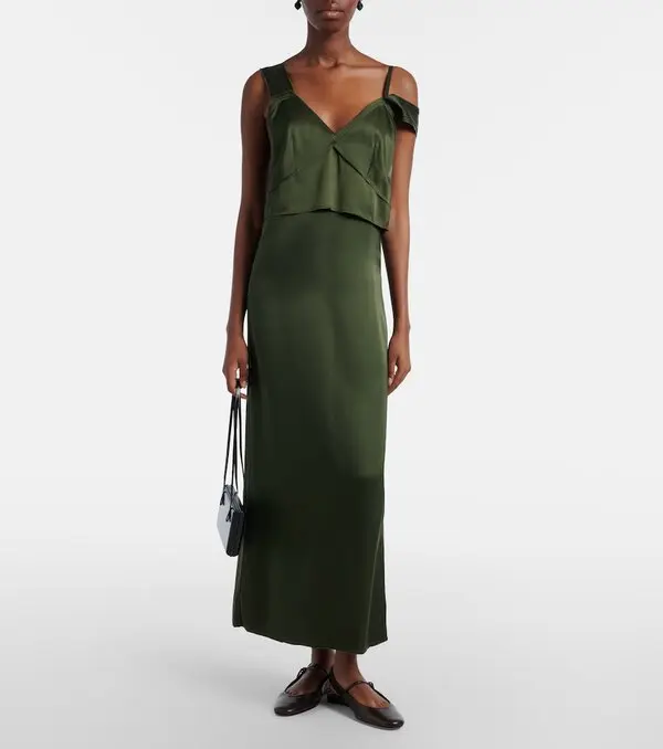 TOTEME Deconstructed Satin Slip Dress
