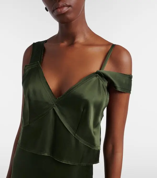 TOTEME Deconstructed Satin Slip Dress