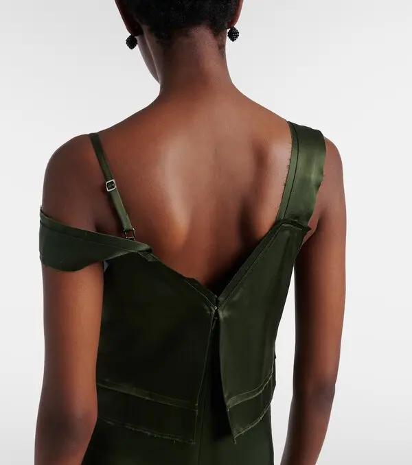TOTEME Deconstructed Satin Slip Dress