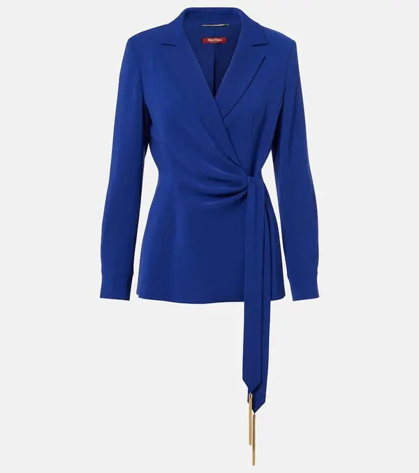 Max Mara Skipper Cady Wrap Blazer - Blue