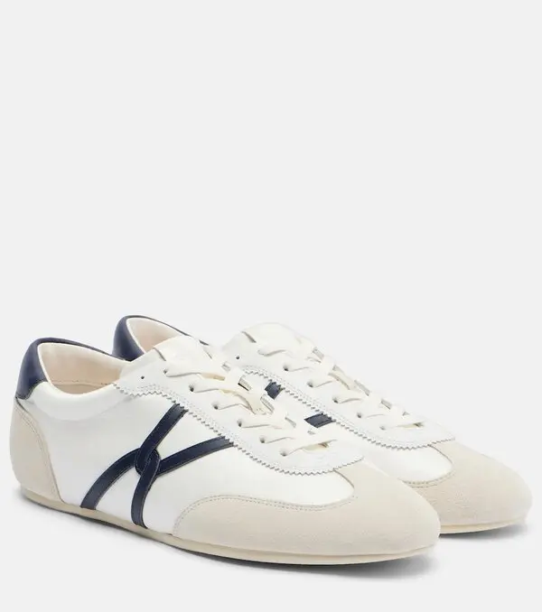 Veronica Beard Leather-trimmed Canvas Sneakers