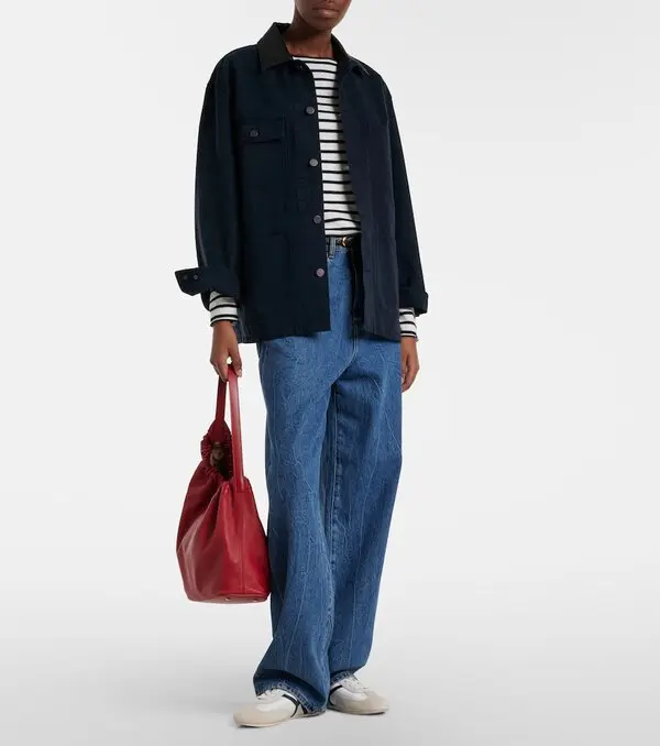 Veronica Beard Leather-trimmed Canvas Sneakers