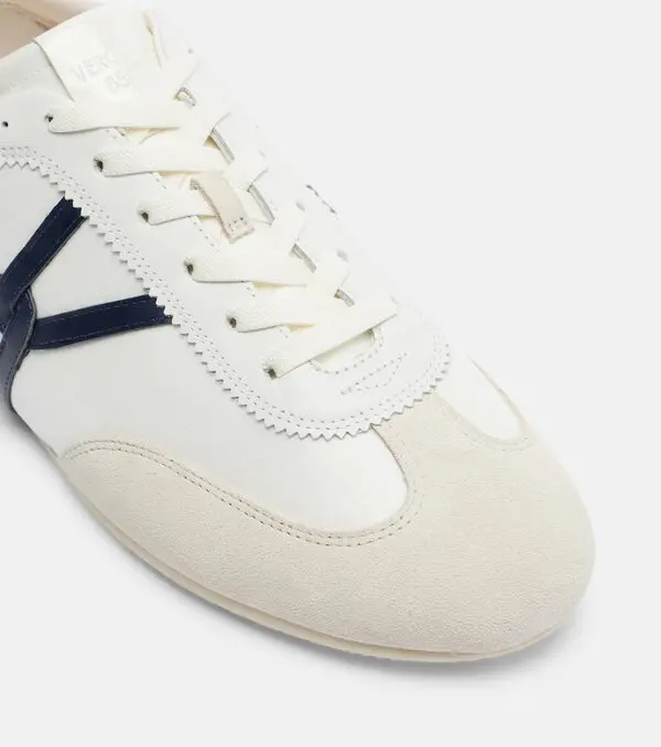 Veronica Beard Leather-trimmed Canvas Sneakers