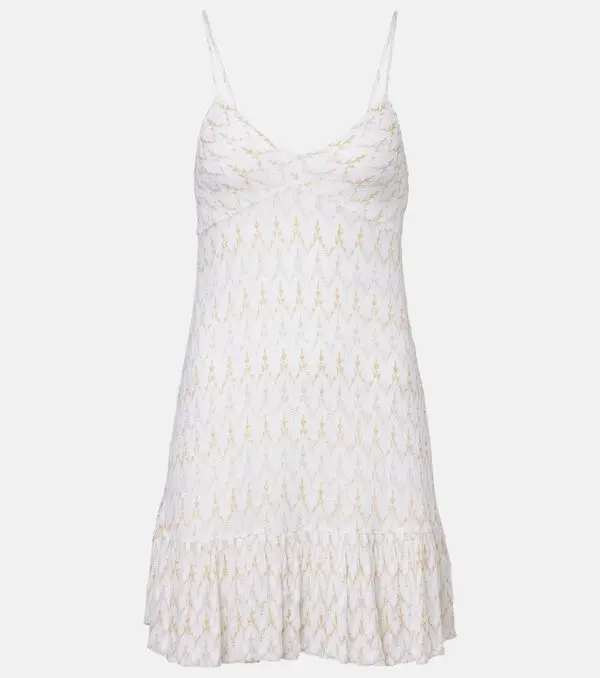 Missoni Lamé Minidress - White