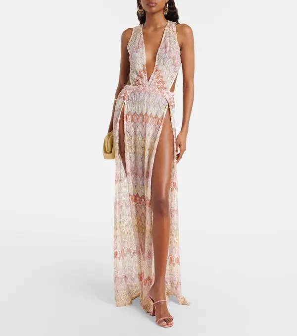 Missoni Open-back Lamé Jumpsuit - Multicoloured