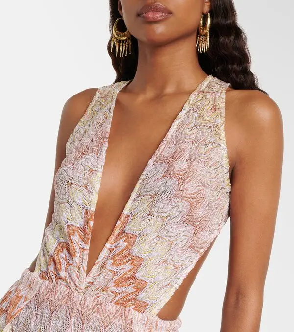 Missoni Open-back Lamé Jumpsuit - Multicoloured
