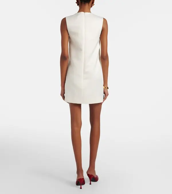LEO LIN Yvonne Floral-appliqué Minidress - White