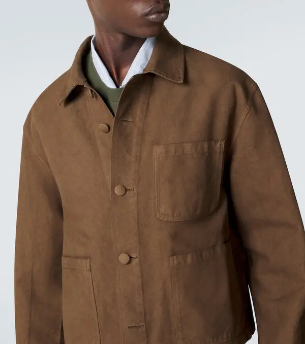 Auralee Cotton Twill Jacket - Brown