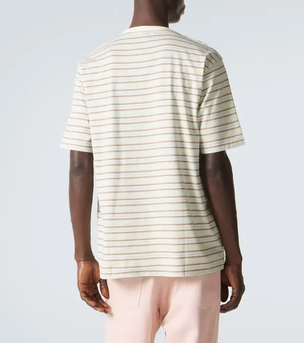 Auralee Striped Cotton Jersey T-shirt - Multicoloured