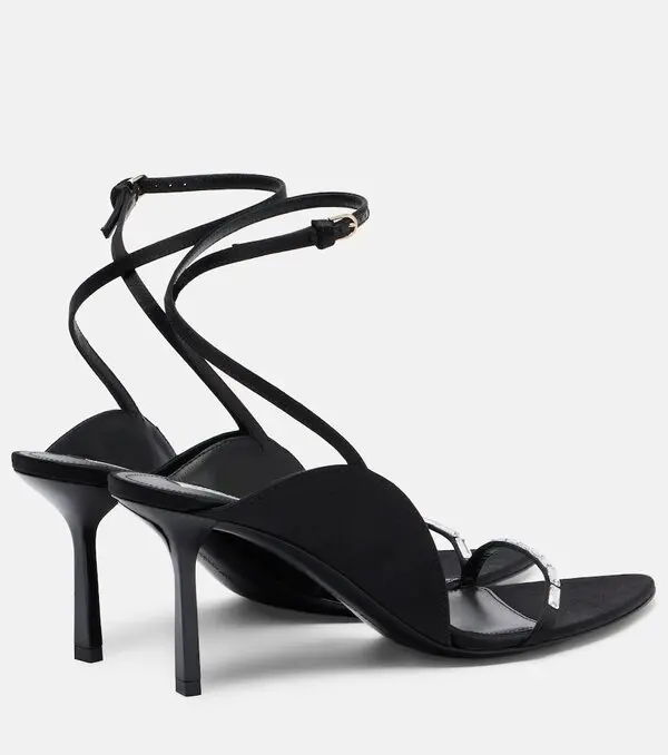 Victoria Beckham Crystal Embellished Pointed Toe Sandals