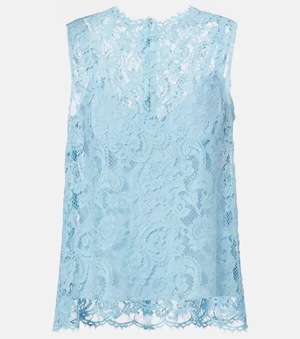 Dolce & Gabbana Lace Top - Blue