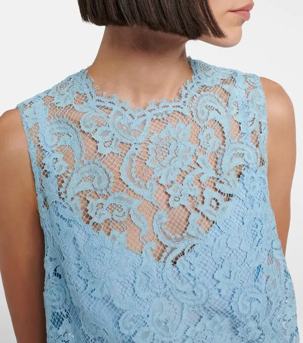 Dolce & Gabbana Lace Top - Blue