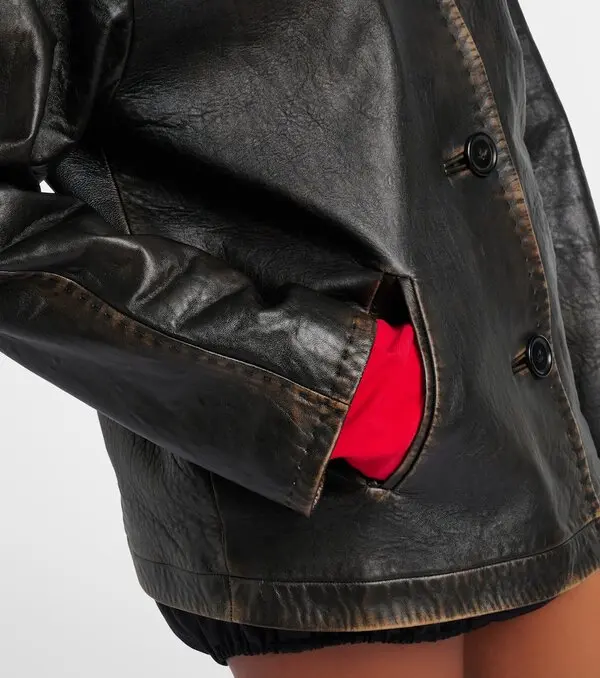 Prada Leather Jacket - Black