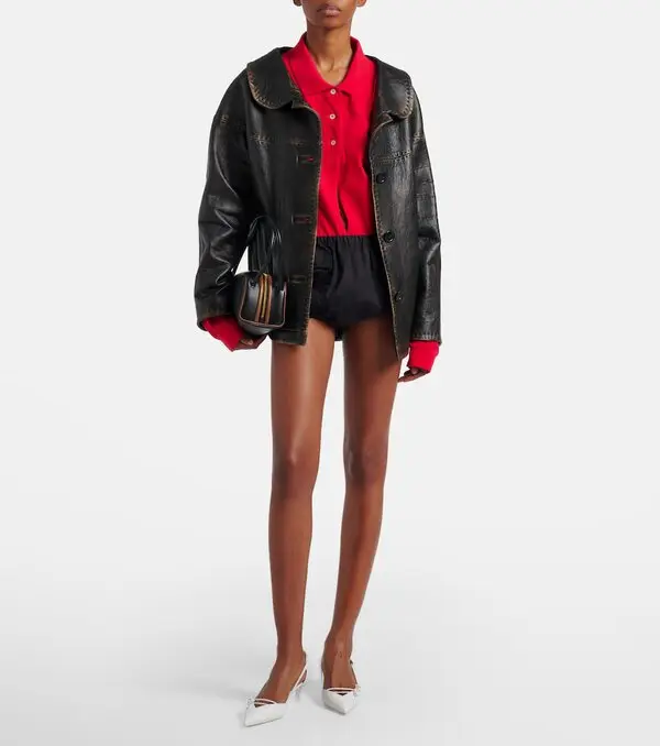 Prada Leather Jacket - Black