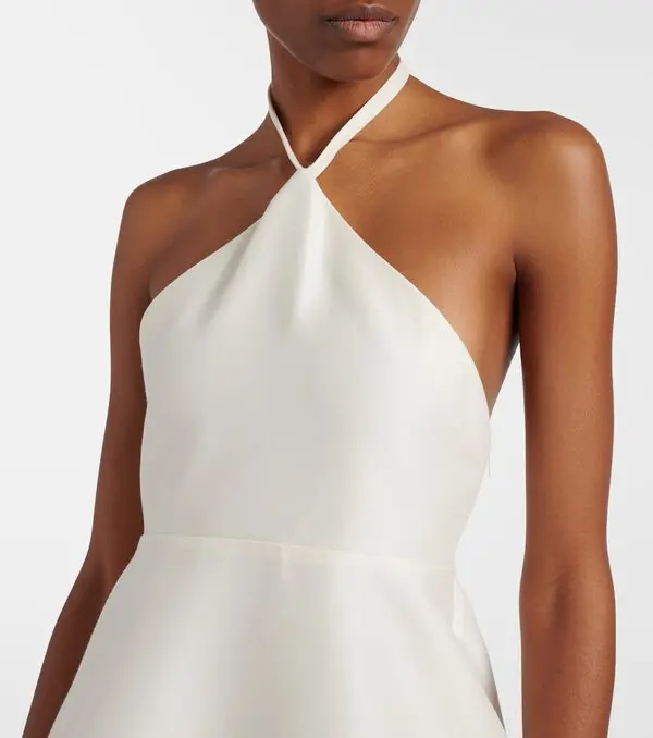 Balenciaga Halterneck Peplum Minidress - White | Editorialist