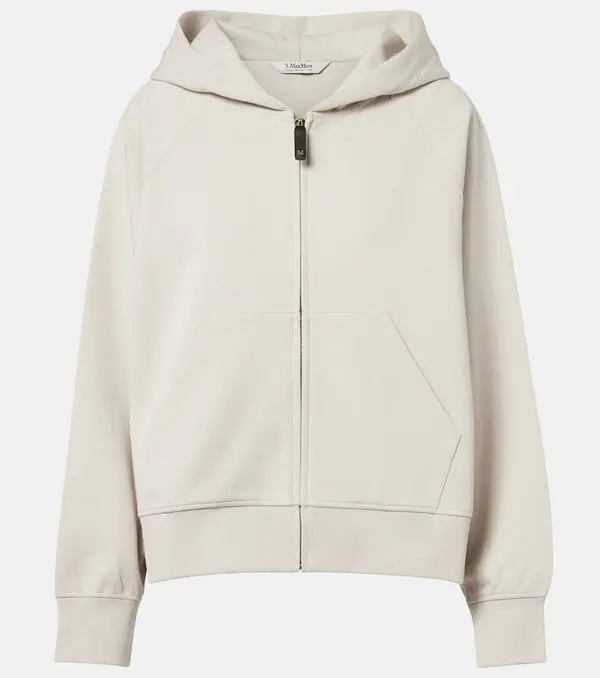 Max Mara Alma Cotton-blend Hoodie - Beige