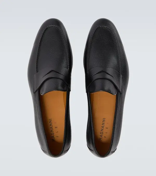 Magnanni Diezma Ii Leather Penny Loafers - Black