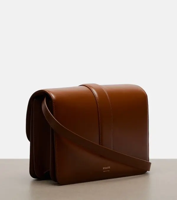 Khaite Blake Leather Crossbody Bag - Brown