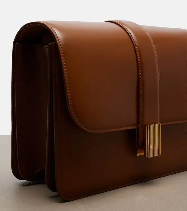 Khaite Blake Leather Crossbody Bag - Brown