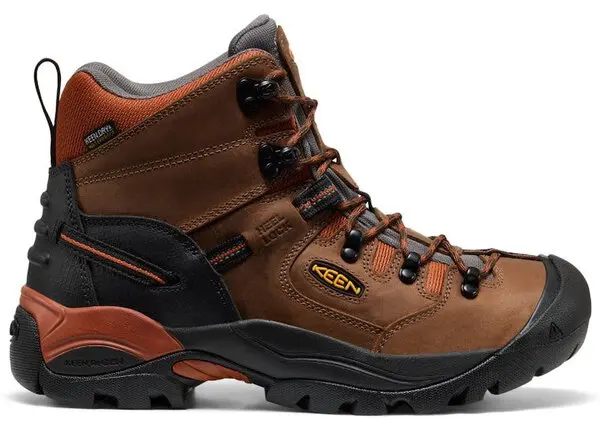 Keen Pittsburgh Energy 6" Waterproof Soft Toe Boot - Cascade Brown/black