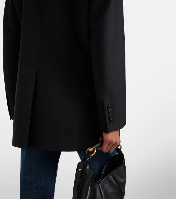Saint Laurent Double-breasted Wool Blazer - Black