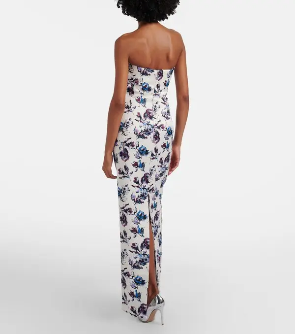 EMILIA WICKSTEAD Laelia Floral Bustier Gown