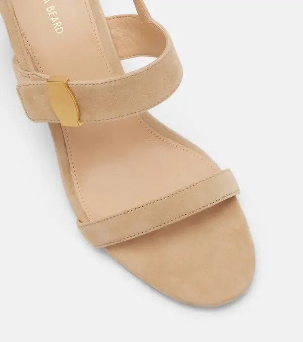 Veronica Beard Suede Slingback Sandals - Beige