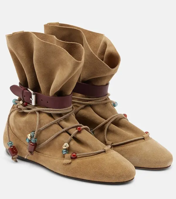 Isabel Marant Étoile Letiz Suede Ankle Boots - Beige