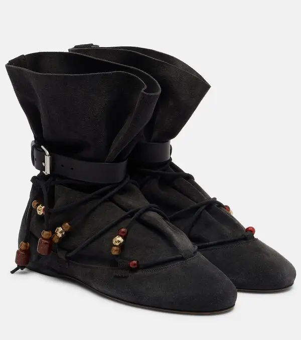 Isabel Marant Étoile Letiz Suede Ankle Boots - Black