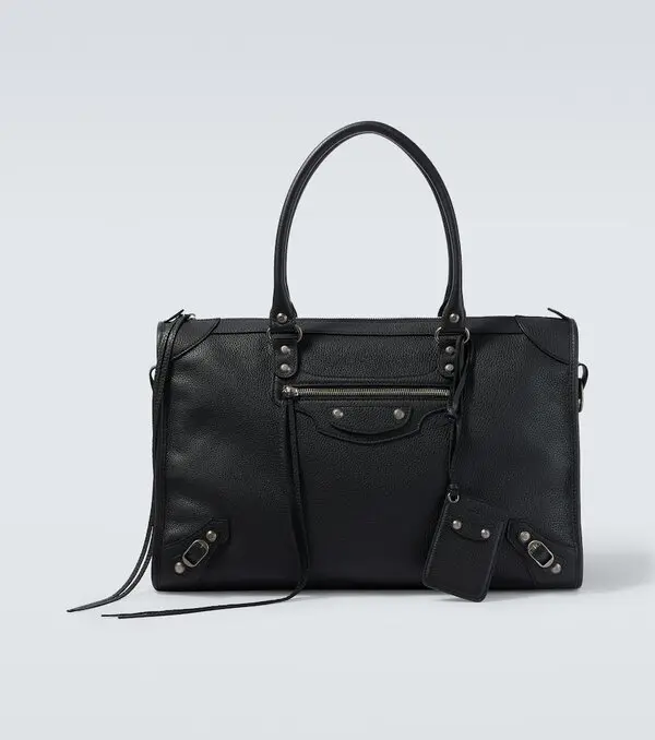 Balenciaga Le City Business Leather Duffle Bag - Black